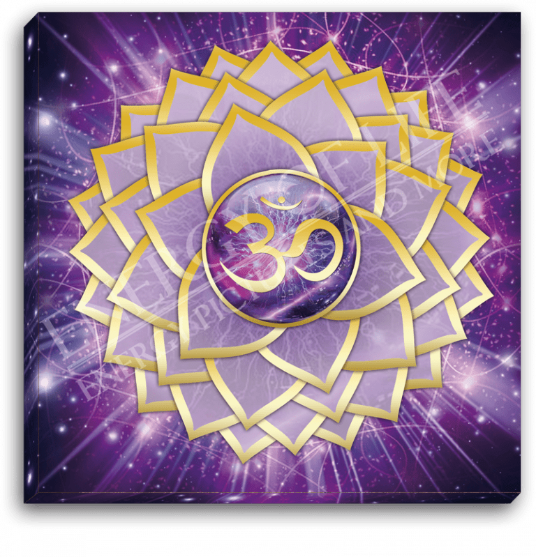 Bild auf Leinwand Kronenchakra - Schutz, Reinigung und Meditation